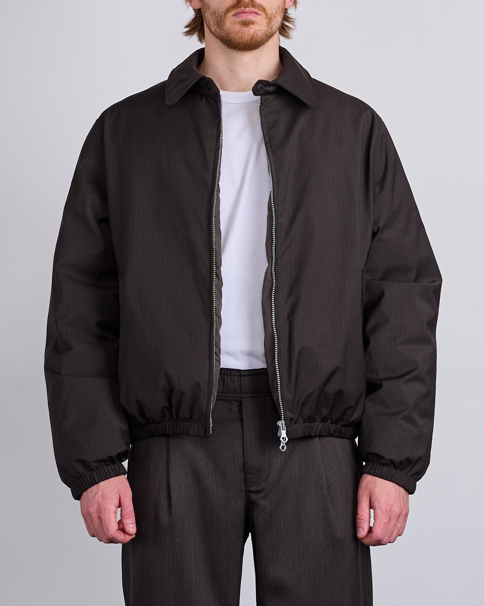 Our Legacy Avenue Puffa Jacket Churchill Stripe Membrane Wool – LESS 17