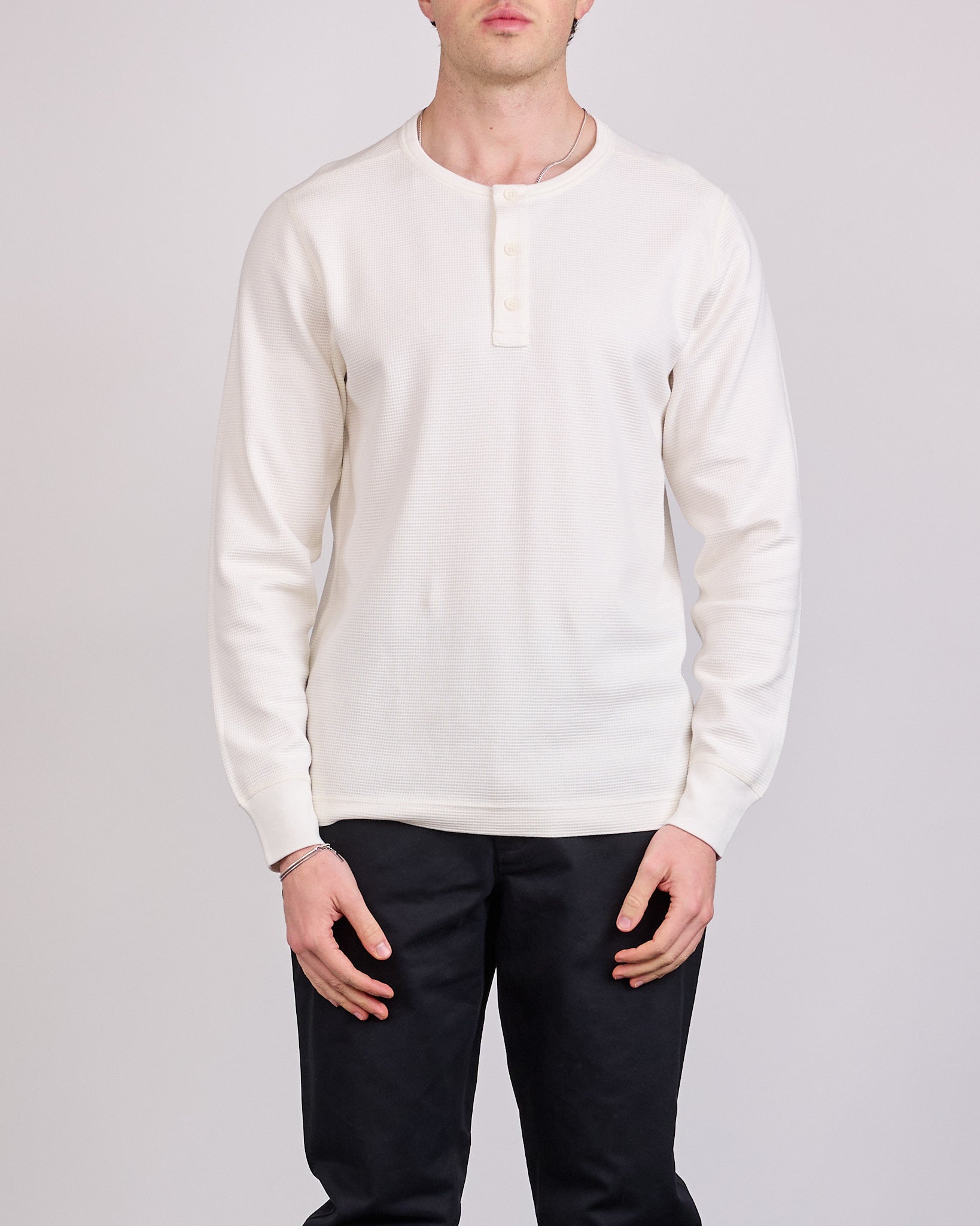 Reigning Champ Lightweight Waffle Standard Long Sleeve Henley Champion ...