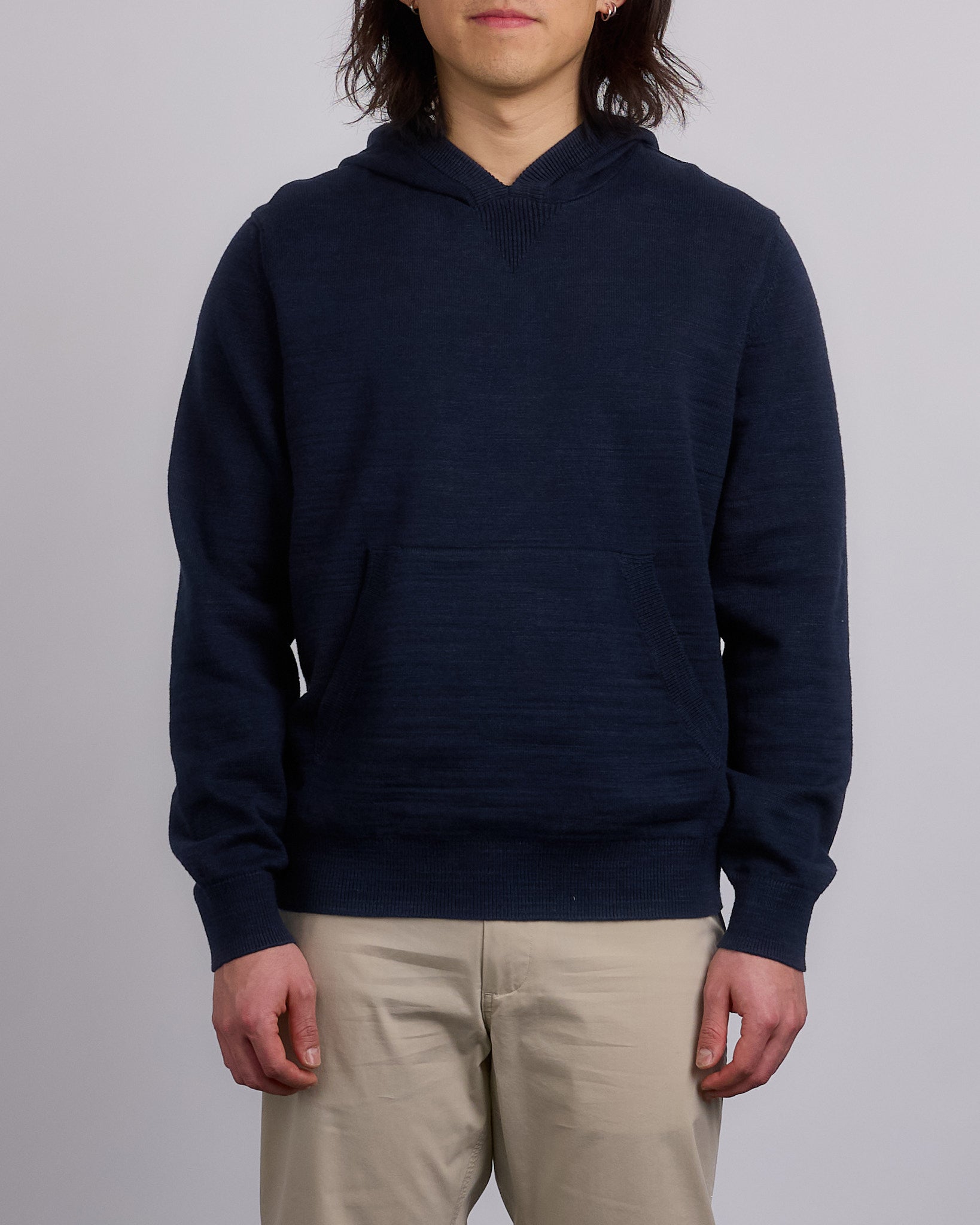Reigning Champ Slub Knit Hoody Navy – LESS 17