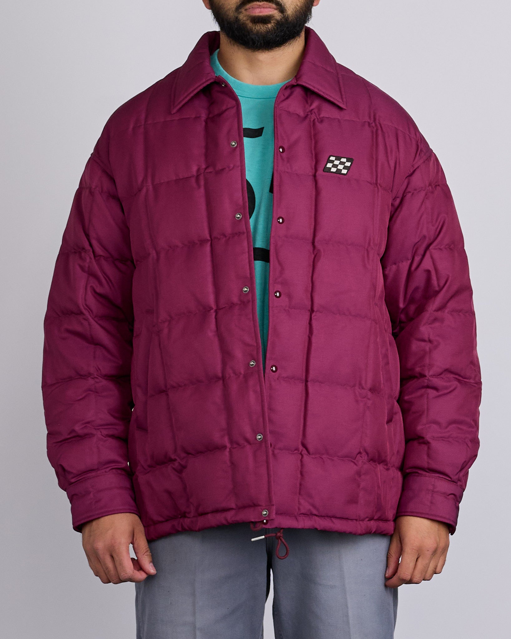 visvim Motors Coach Down Quilted Jacket Burgundy – LESS 17